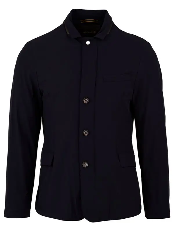 MOORER Button Detailed Jacket - Blue