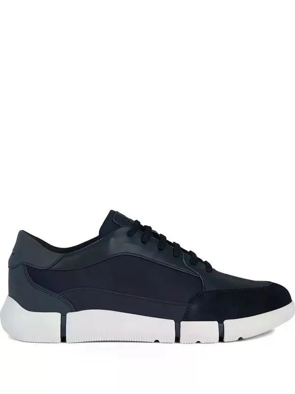 Geox Leather And Suede Panel Trainers - Blue