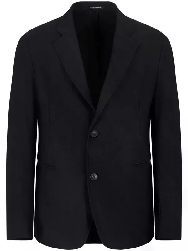 Emporio Armani 3d-patterned Single-breasted Blazer
