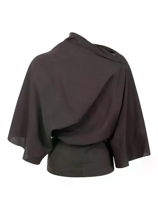 Rick Owens Draped Cowl-neck Top - Brown