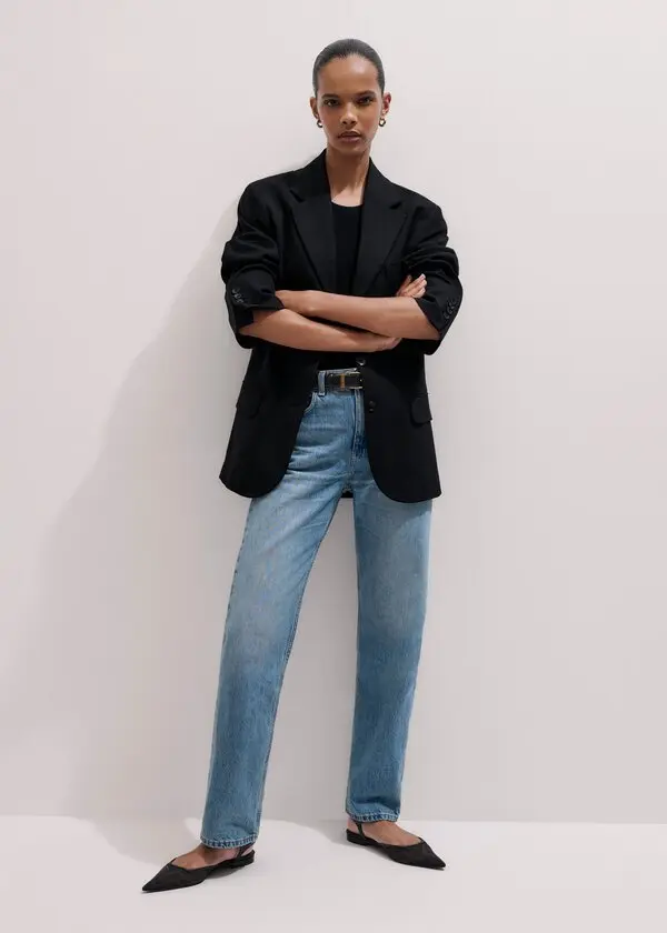 ME+EM Relaxed Straight-leg Jeans - Light Wash