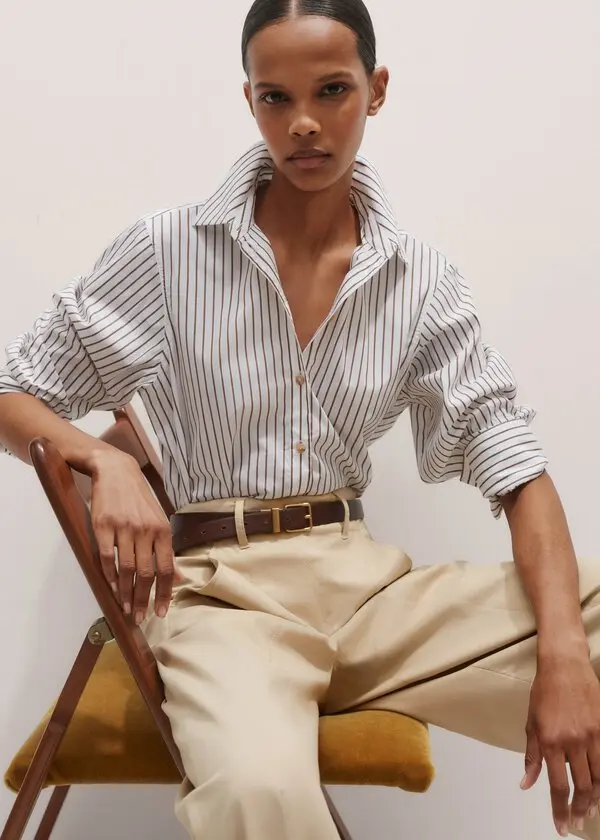 ME+EM Striped Relaxed Shirt