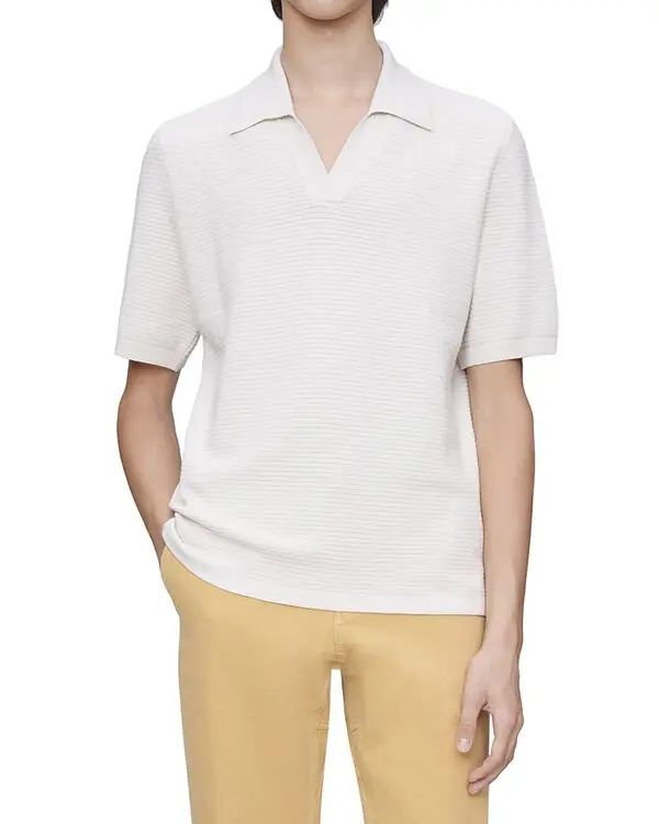 A.p.c. A. P.c. Livio Heathered Polo Sweater - Ecru