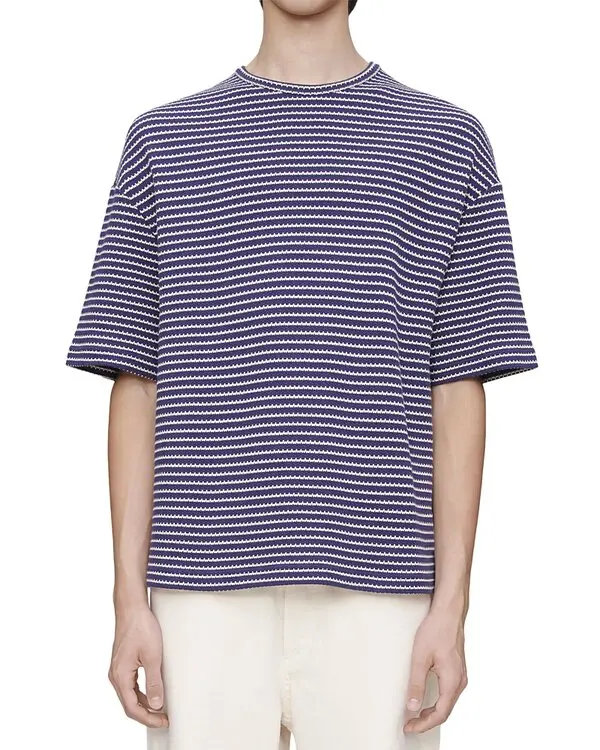 A.p.c. A. P.c. Bahia Striped Knit Tee - Dark Navy