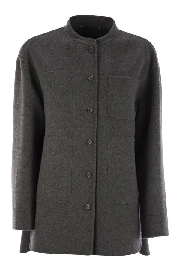 Max Mara Costanza Wool Shirt Jacket - Grey