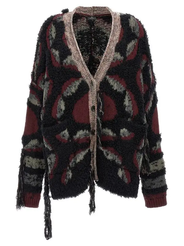 Etro Fringed Oversized Cardigan - Multicolor