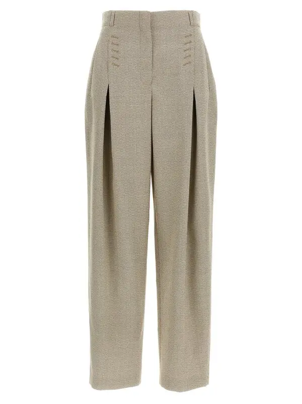 Fendi Micro Check Wool Trousers