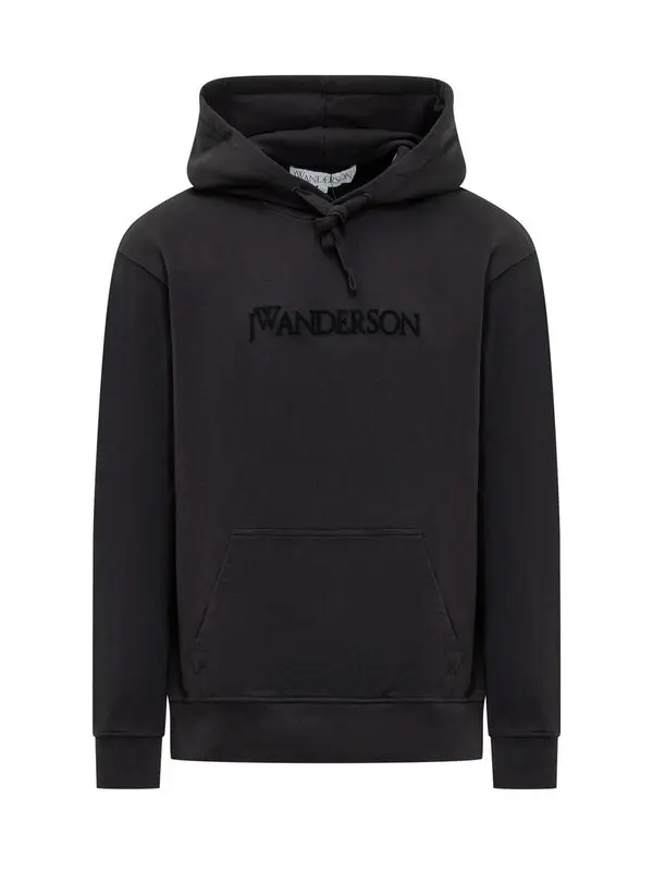 JW Anderson Embroidered Logo Hoodie - Black