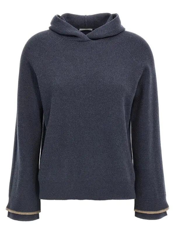 Brunello Cucinelli Hooded Sweater - Blue