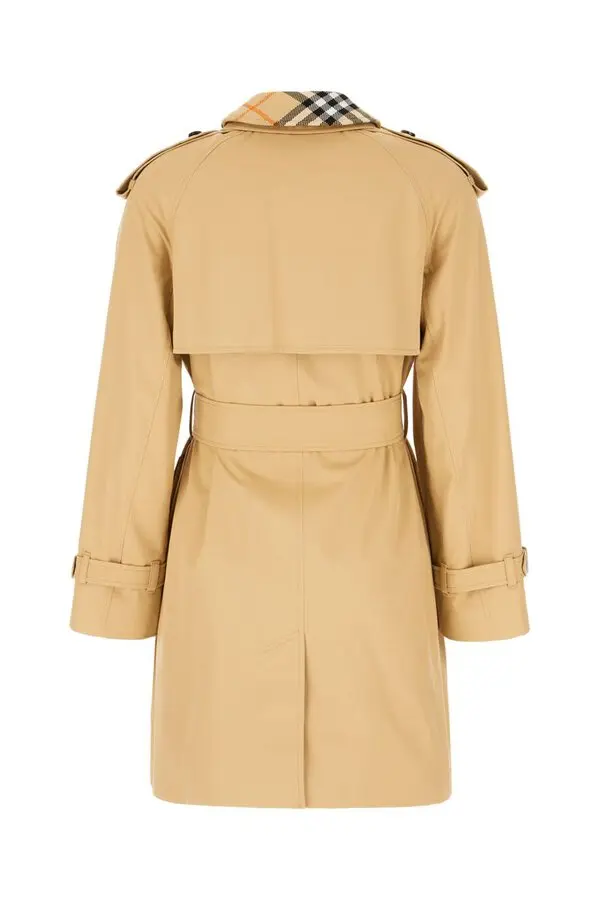 Burberry Cotton Trench Coat - Beige