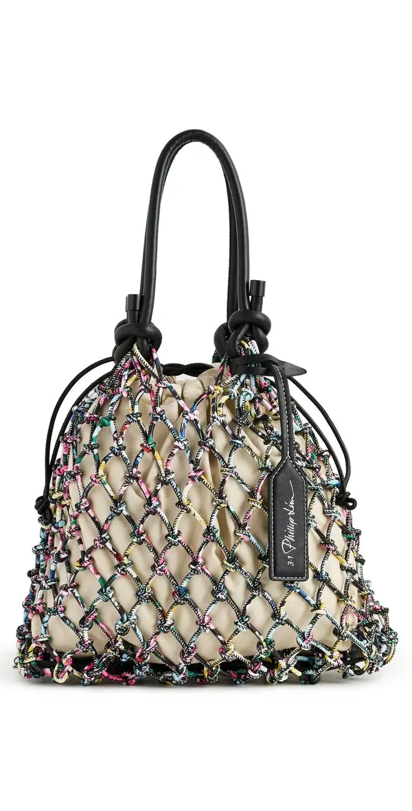 3.1 Phillip Lim Printed Macrame Mini Sac - Blk Multi