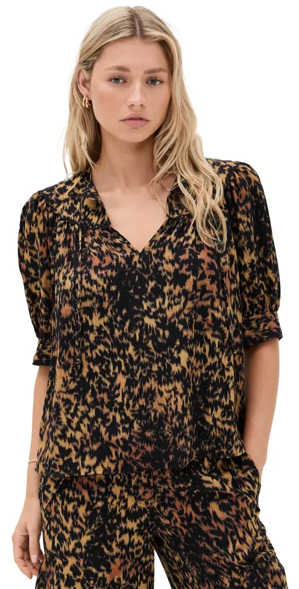 Ulla Johnson Blaire Short Sleeve Blouse - Savannah