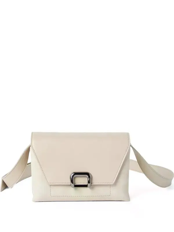 Brunello Cucinelli Small Sartorial Leather Cross Body Bag - Neutrals
