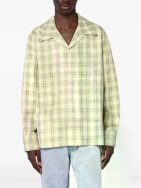 Séfr Long-sleeve Checked Shirt - Neutrals