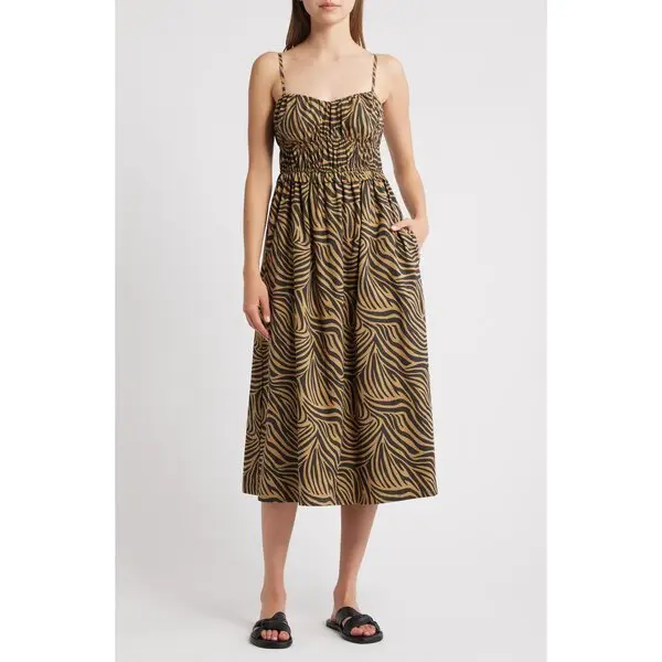 Rails Breeze Shirred Bodice Cotton-blend Sundress