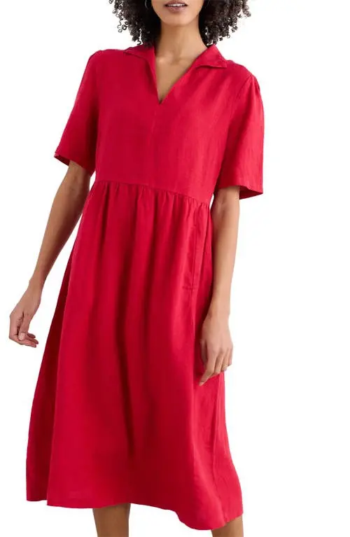 SEASALT CORNWALL Linen Midi Shirtdress