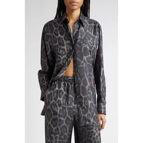 Stella McCartney Leopard Print Silk Shirt