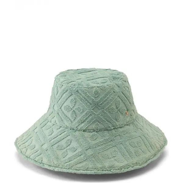 Helen Kaminski Cintia Jacquard Terry Bucket Hat - Seaglass