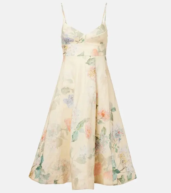 Zimmermann Illuminate Linen Midi Dress - Multicoloured