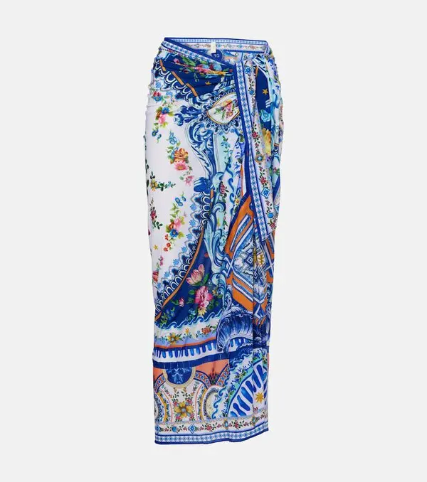 Camilla Printed Beach Cover-up - Blue