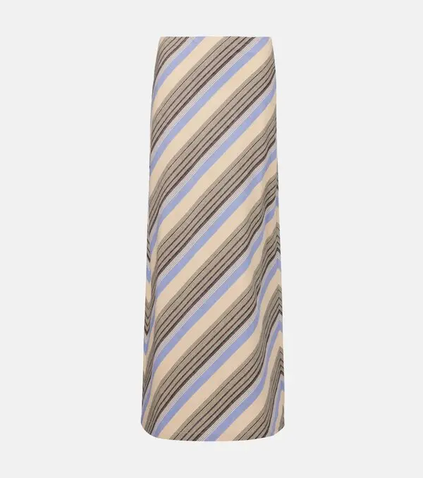 Faithfull The Brand Elise Cotton And Linen Maxi Skirt - Multicoloured