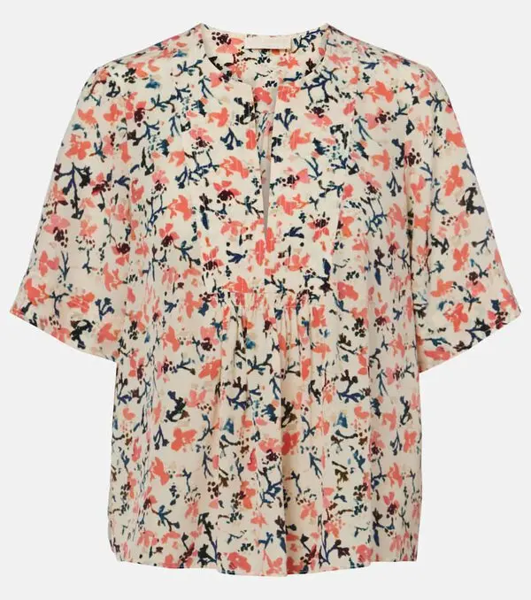 Ulla Johnson Calla Floral Silk Top - Multicoloured