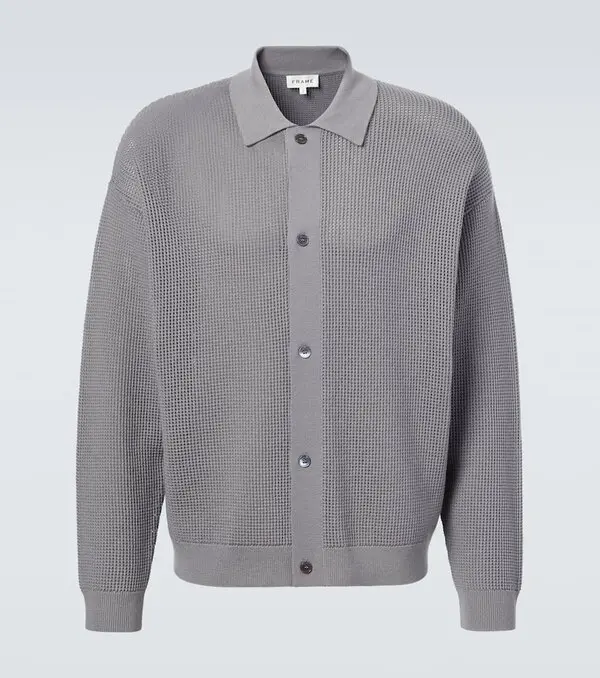 FRAME Open-knit Cardigan - Grey