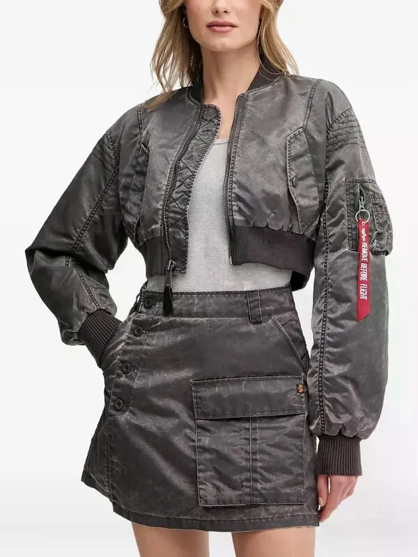 Alpha Industries Cropped Zip-up Bomber Jacket