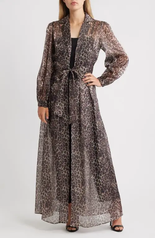 Julia Jordan Long Sleeve Print Jumpsuit With Overlay