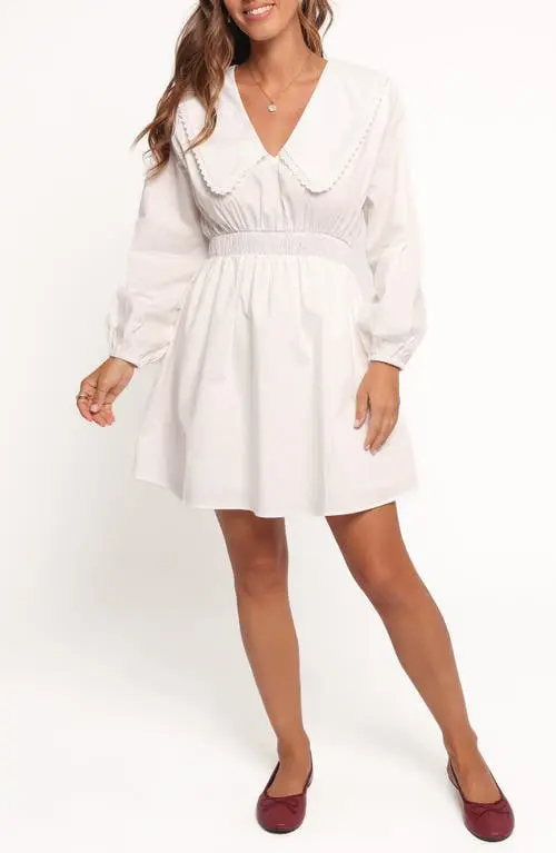 PETAL & PUP Nerida Long Sleeve Cotton Minidress