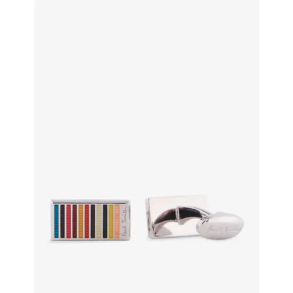 Paul Smith Signature Striped Copper And Zinc Cufflinks