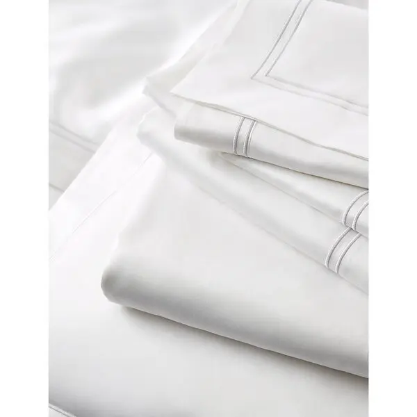 THE WHITE COMPANY Symons Double-row Cord Egyptian Cotton Flat Sheet Emperor