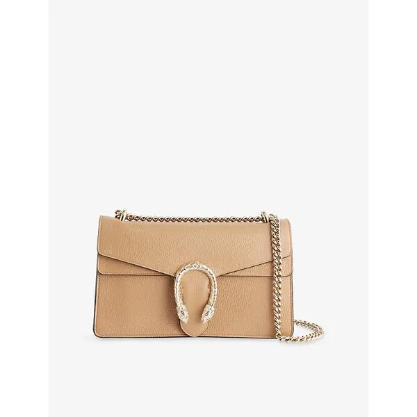 Gucci Dionysus Medium Leather Shoulder Bag - Natural Tan