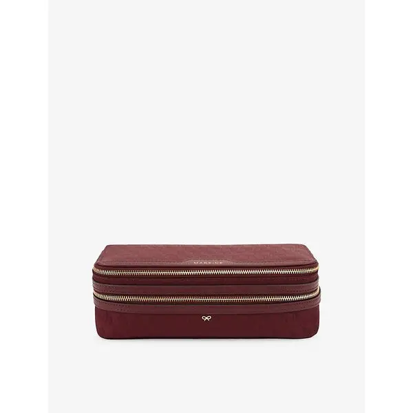 ANYA HINDMARCH Logo-branded Shell Makeup Bag - Medium Red