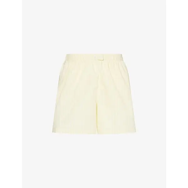 Lounge Boxer-style Cotton Shorts