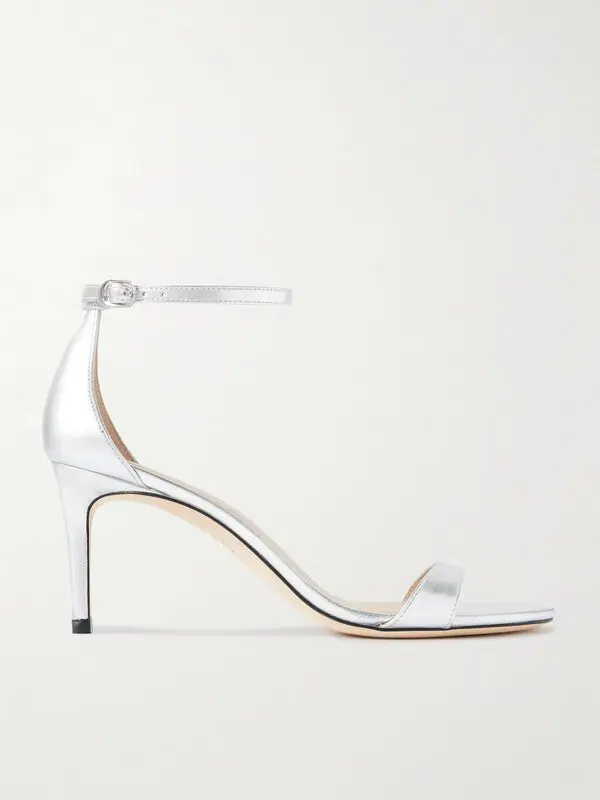 STUART WEITZMAN Nudist Ii Metallic Leather Sandals