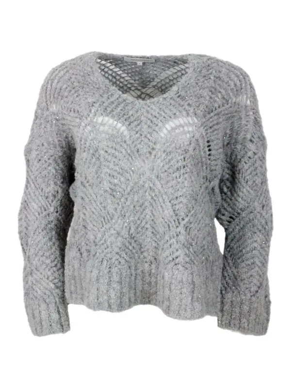 Antonelli Firenze Florence Short Sleeve Sweater - Grey