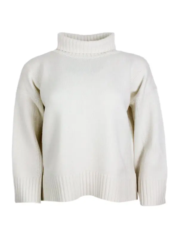 Malo Long-sleeved Turtleneck Cashmere Sweater