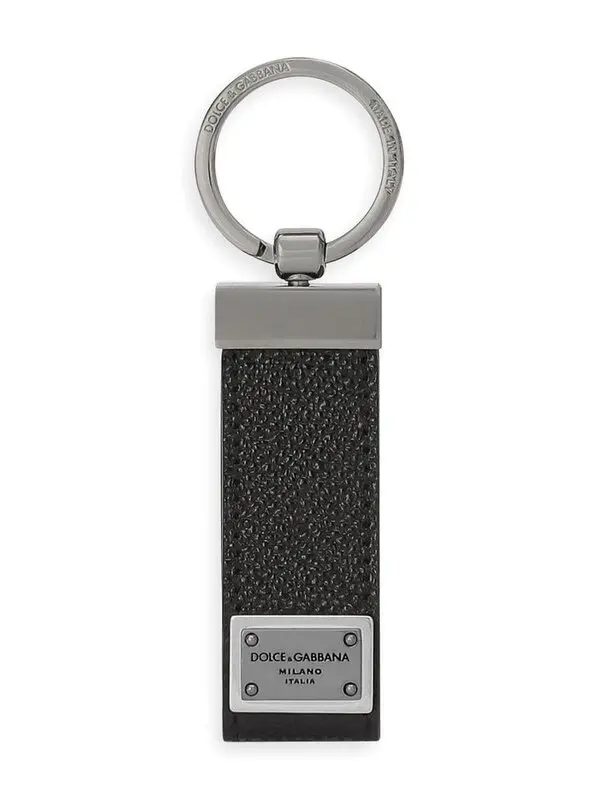 Dolce & Gabbana Calfskin Key Chain With Logo Tag Accessories