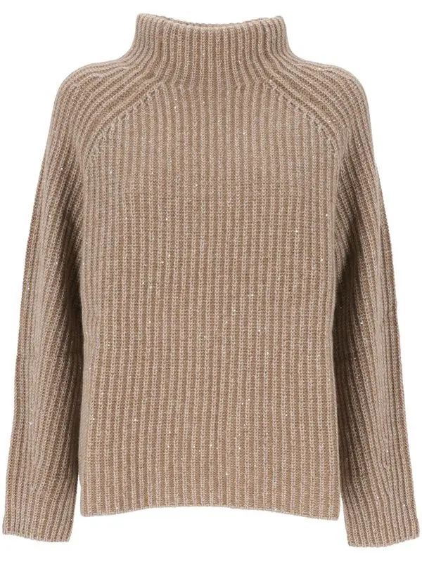 Hemisphere Long-sleeved Turtleneck Sweater