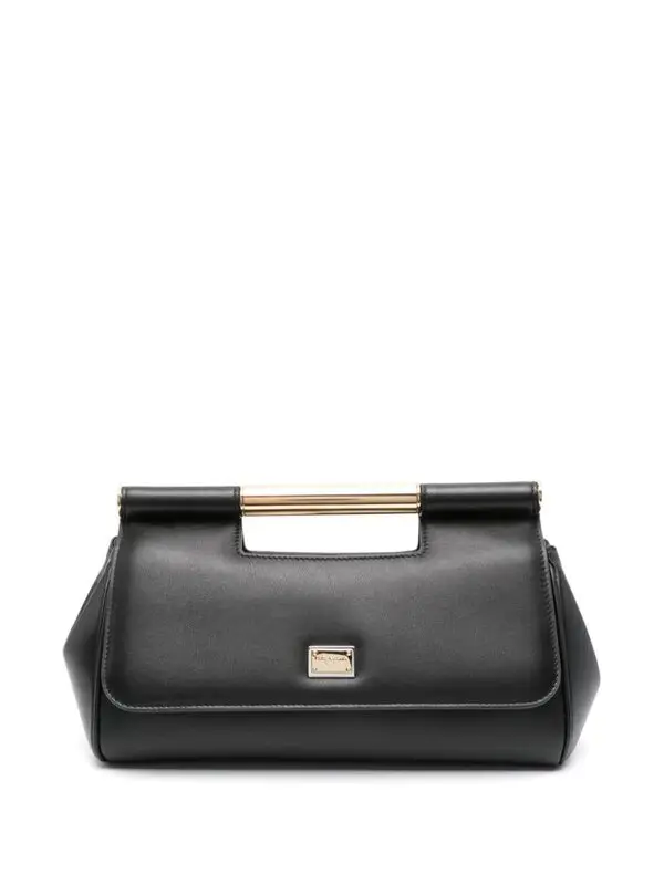 Dolce & Gabbana Sicily Medium Leather Clutch - Black
