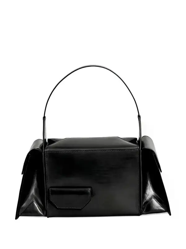 MERRYL TIELMAN Barbara Leather Shoulder Bag - Black
