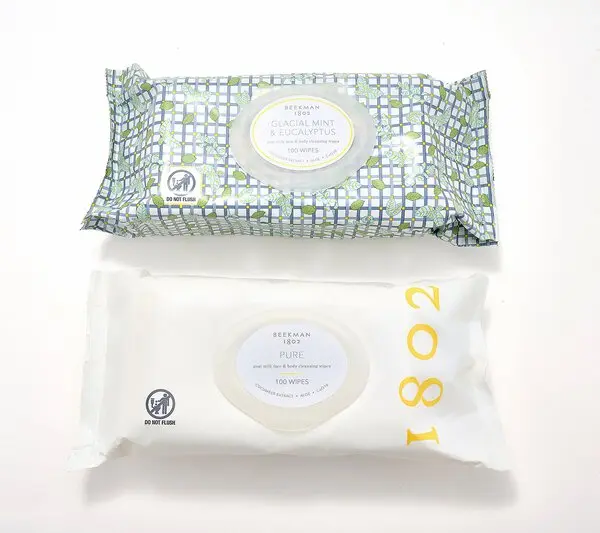 BEEKMAN 1802 Supersize Face & Body Wipe Duo