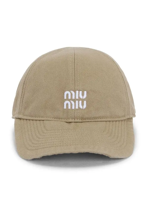 Miu Miu Baseball Cap - Beige & Amaranto
