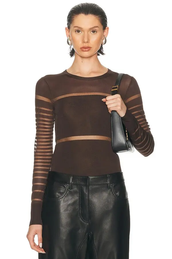 Helmut Lang Long Sleeve Top - Espresso