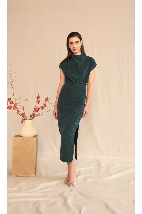 saylor green dress Saylor Tiered Ruffle Mini Dress – Madida Clothing