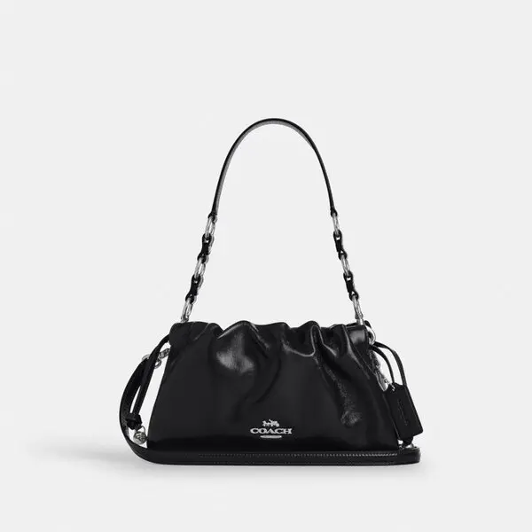 COACH® Faye Shoulder Bag - Glazed Leather/silver/black