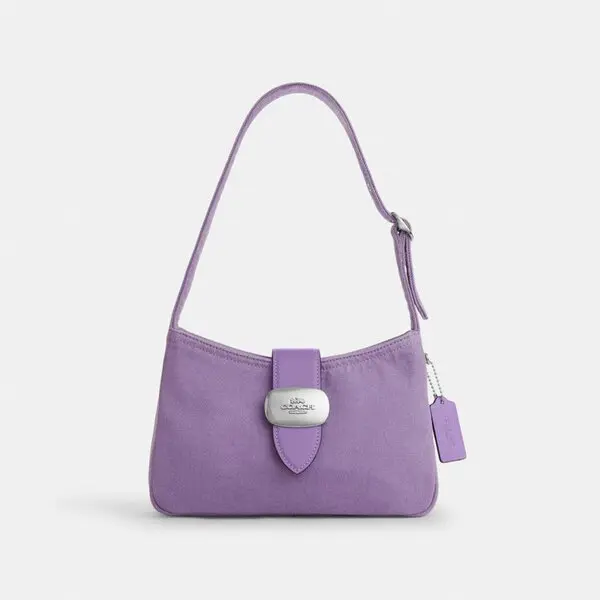 COACH® Eliza Shoulder Bag - Denim/silver/iris