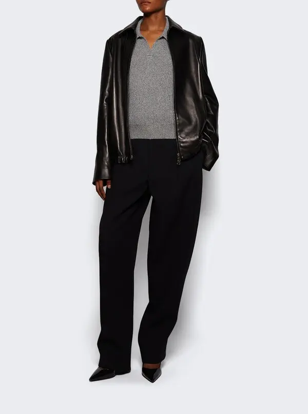 Khaite Jackson Leather Jacket - Black
