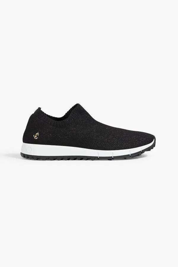 JIMMY CHOO Verona Metallic Slip-on Sneakers
